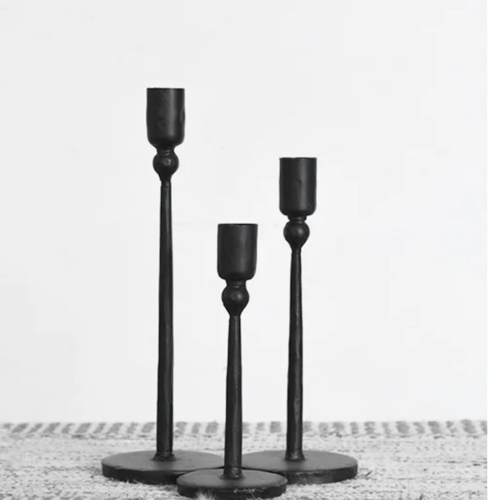 Candle Holders Blacksmith Metal Taper Candle Stands 3 Sizes