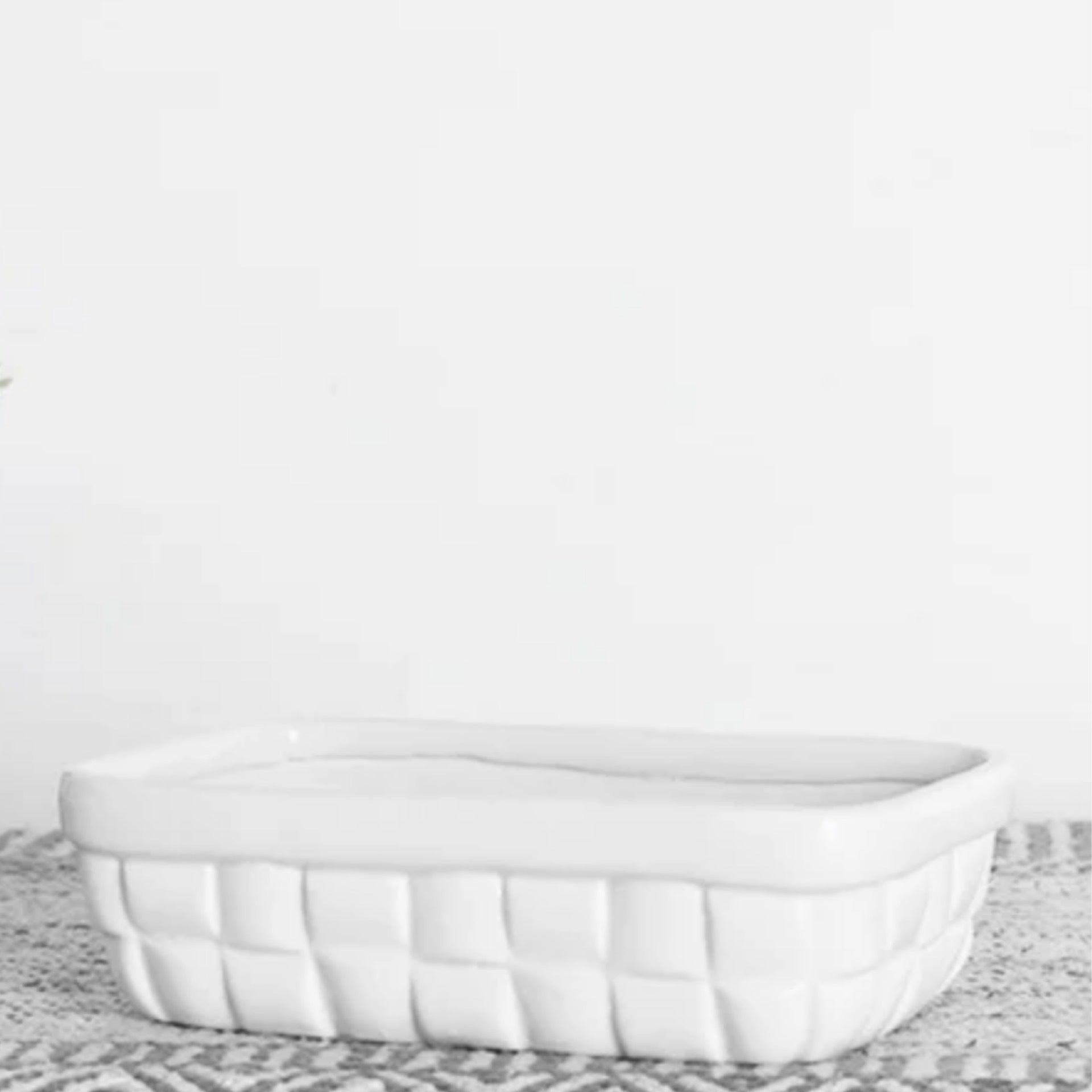 White Porcelain Rectangular Bowl - 8” long - PDID000 | Barn & Bunkie